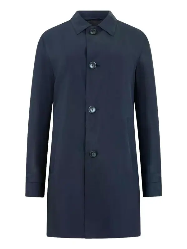 Herno Button-front Single-breasted Coat - Blue