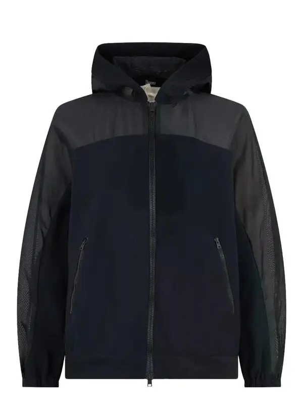 Herno Zip-up Hooded Jacket - Black