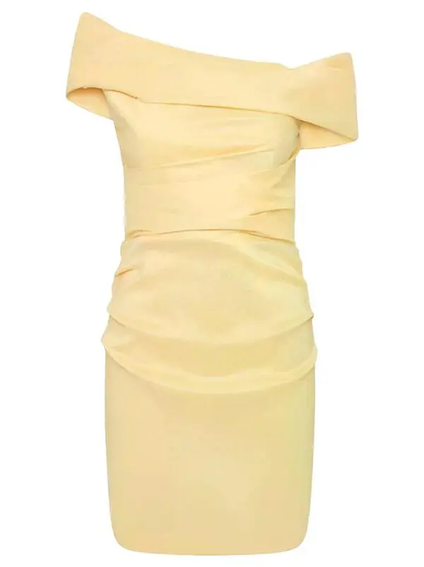 Rebecca Vallance Mandy Off-shoulder Mini Dress - Yellow