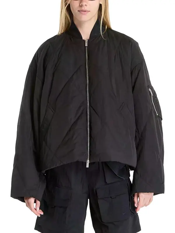 JORDAN Quilted Zip Jacket - Black