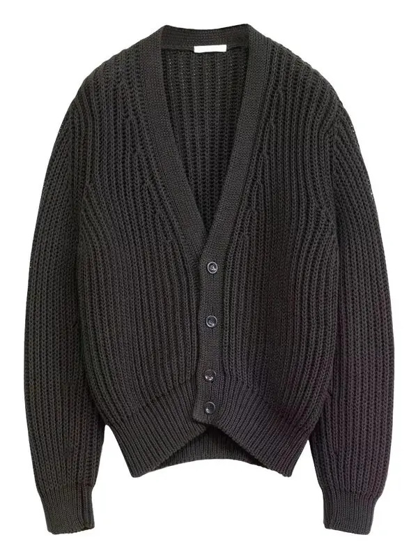 LEMAIRE Chunky Knit Cardigan - Brown