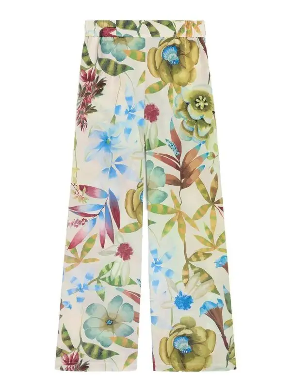 Momoni Floral Trousers - Neutrals
