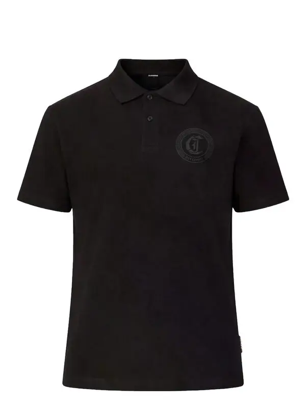Just Cavalli Embossed Polo Shirt - Black