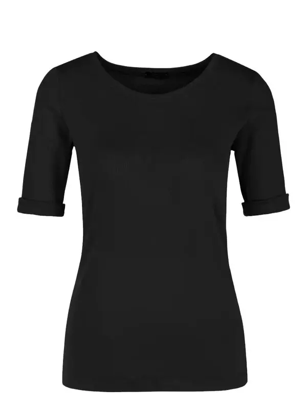 MARCCAIN Turned-up Sleeve T-shirt - Black
