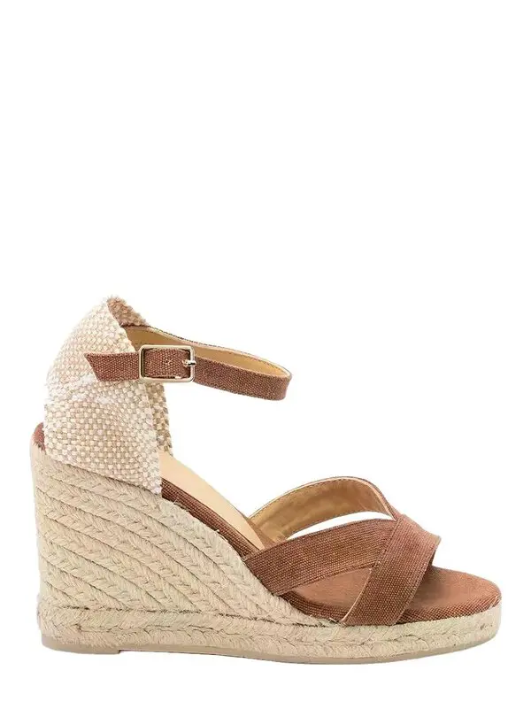 CastaÑer Open-toe Wedge Pumps - Brown