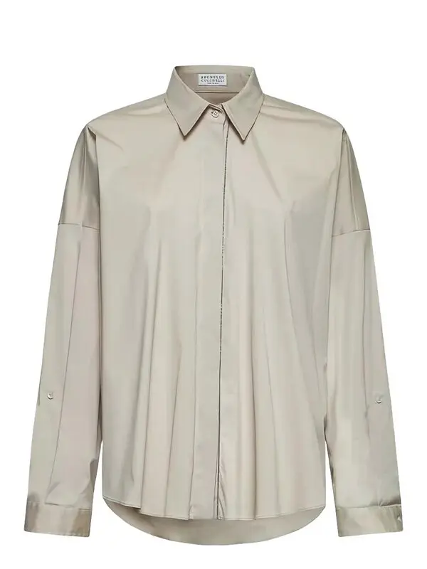 Brunello Cucinelli Embellished Shirt - Neutrals