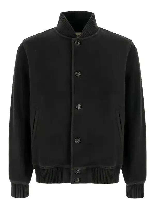 CIRCOLO 1901 Felted Button-up Jacket - Black