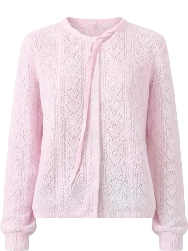 MARCO RAMBALDI Open-knit Cardigan - Pink