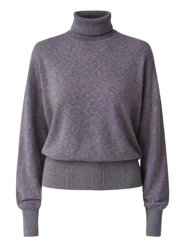 Liviana Conti Arabella Roll-neck Ribbed Sweater - Purple