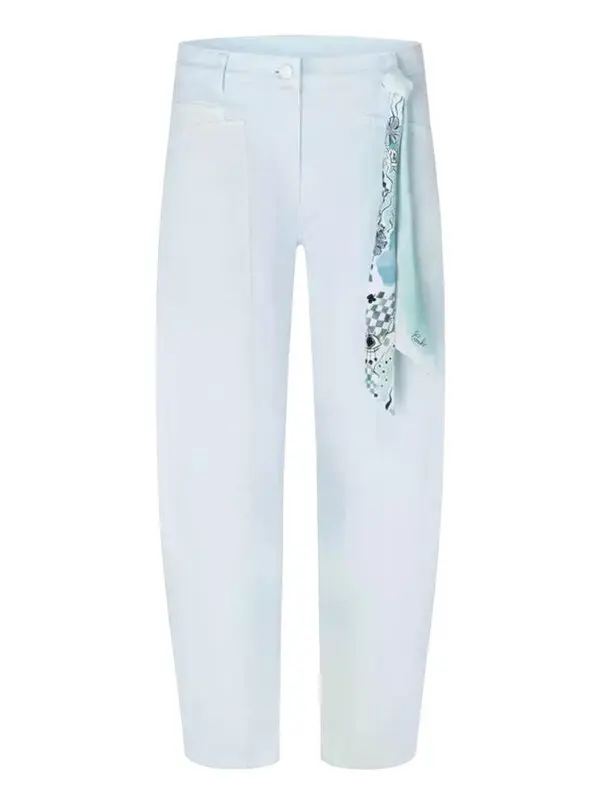 CAMBIO Scarf Detail Trousers - Blue