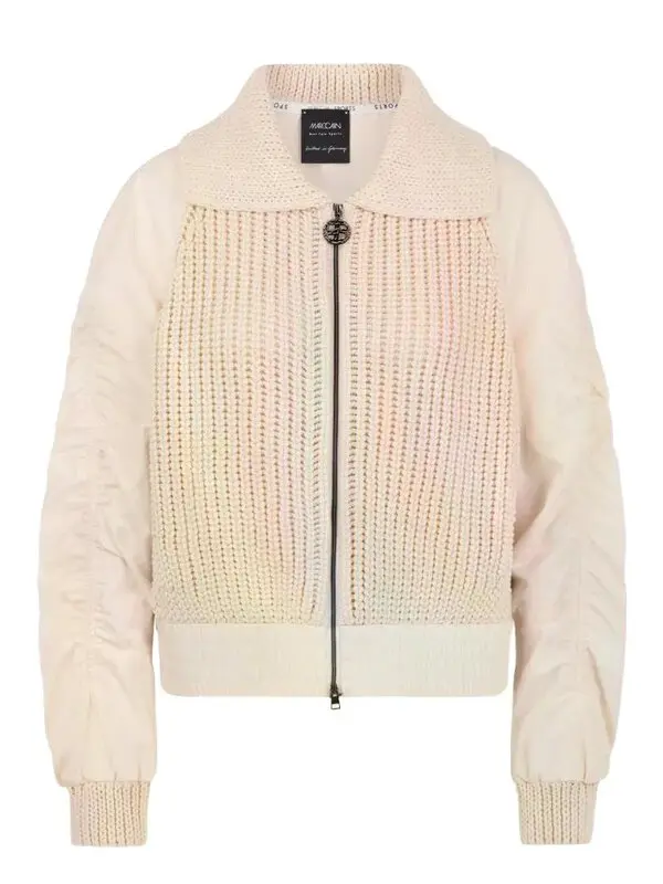 MARCCAIN Knitted Zip-up Jacket - Neutrals
