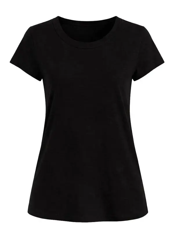 Velvet By Graham & Spencer City Slub Crew-neck T-shirt - Black