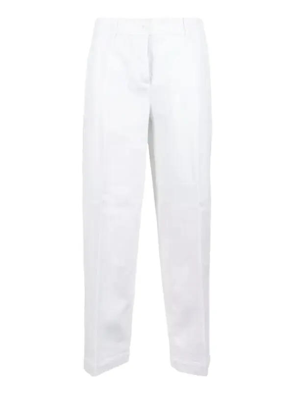 VIA MASINI 80 Straight-leg Trousers - White