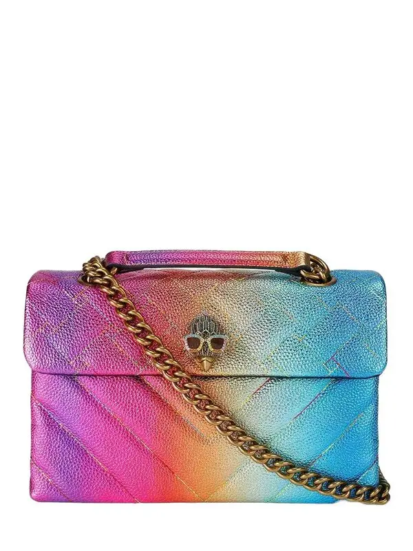 Kurt Geiger Chevron Embellished Shoulder Bag - Blue