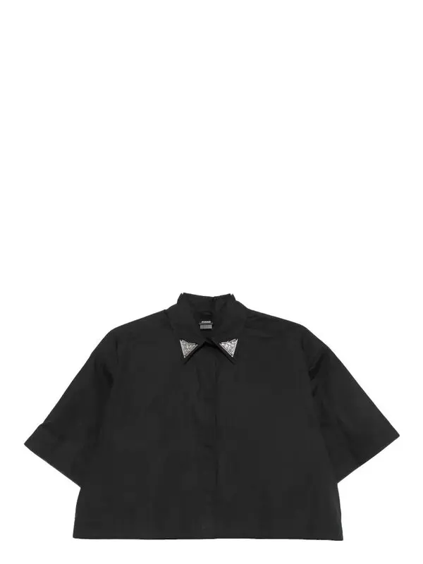 Pinko Embroidered-collar Shirt - Black