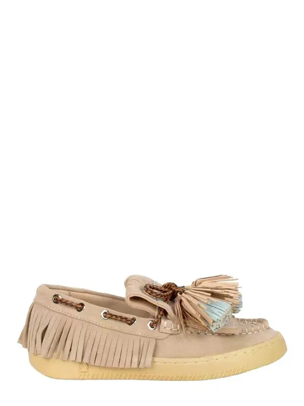 Elena Iachi Tassel-detail Fringed Loafers - Neutrals