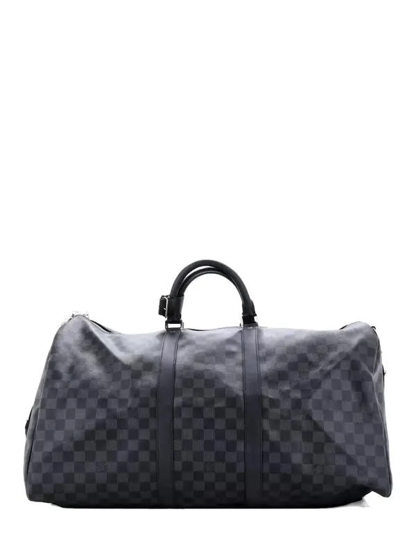 LOUIS VUITTON Keepall Bandouliere 55 Travel Bag Damier Graphite - Black