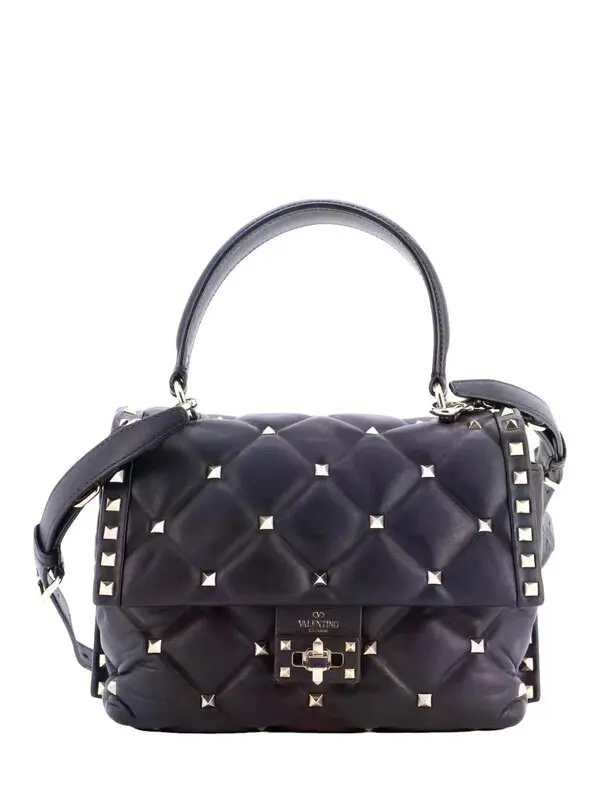 Valentino Garavani Candystud Top Handle Medium Bag - Black