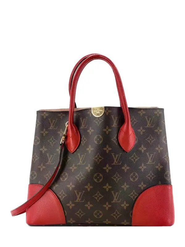 LOUIS VUITTON Flandrin Handbag Monogram Canvas And Leather Tote Bag - Brown
