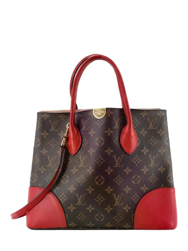 LOUIS VUITTON Flandrin Handbag Monogram Canvas And Leather Tote Bag - Brown