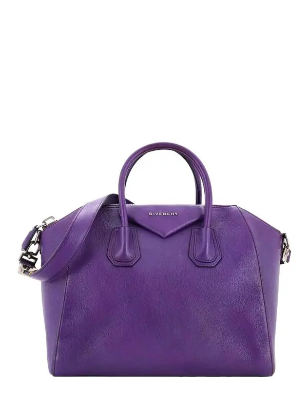 Givenchy Antigona Leather Medium Satchel - Purple