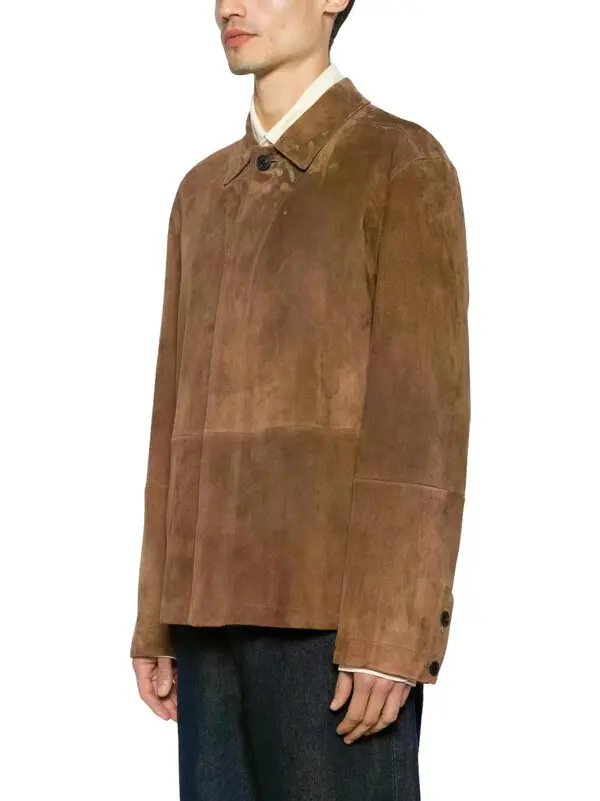 THE ROW Ulrich Suede Jacket - Brown