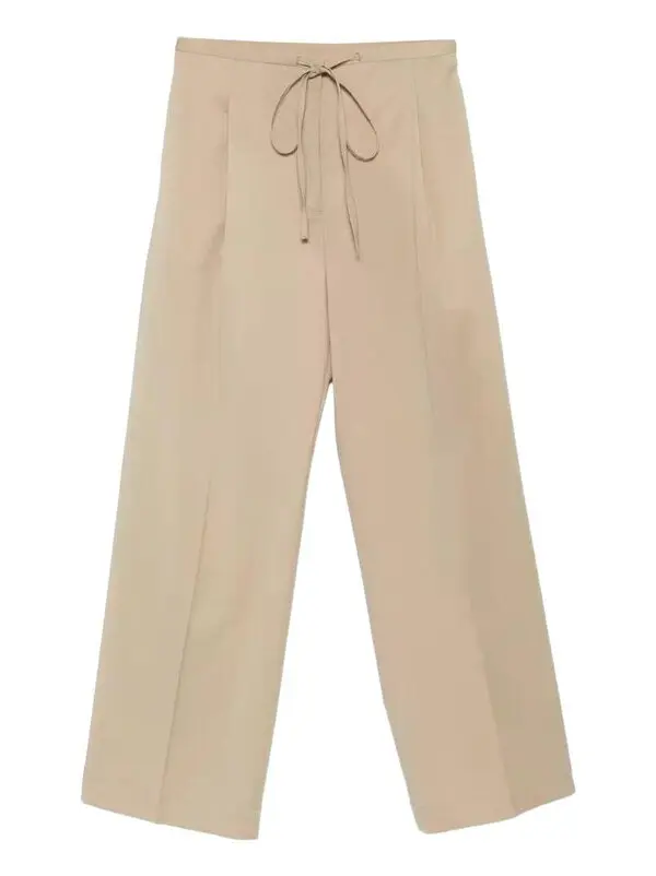 RÓHE Drawstring Pleated Trousers - Neutrals
