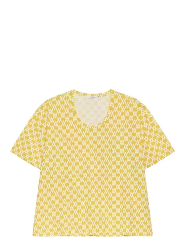 Malìparmi Geometric Round-neck T-shirt - Yellow