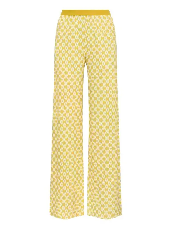 Malìparmi Geometric-pattern Trousers - Yellow