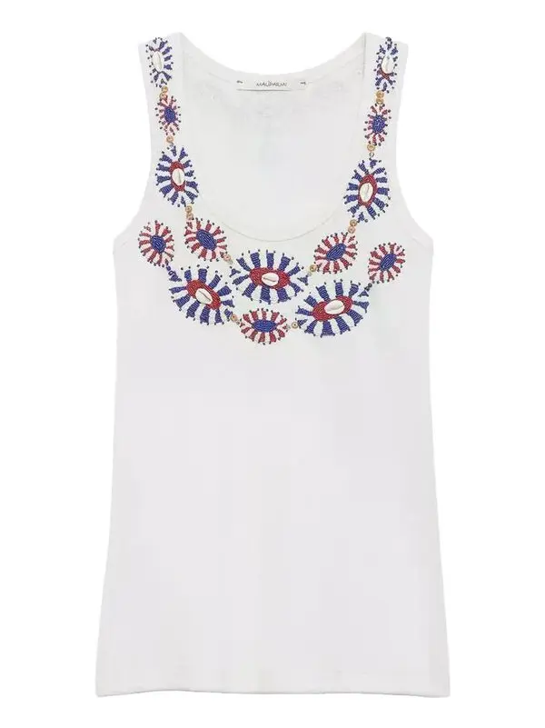 Malìparmi Ribbed Tank Top - White