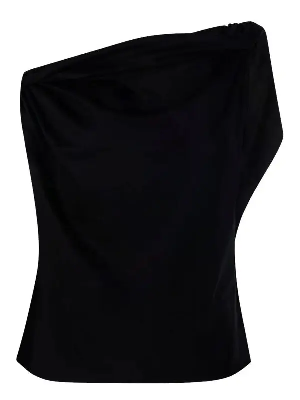 RÓHE Asymmetric Sculptural Top - Black