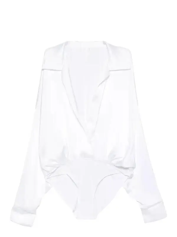 Norma Kamali Long-sleeved Bodysuit - White
