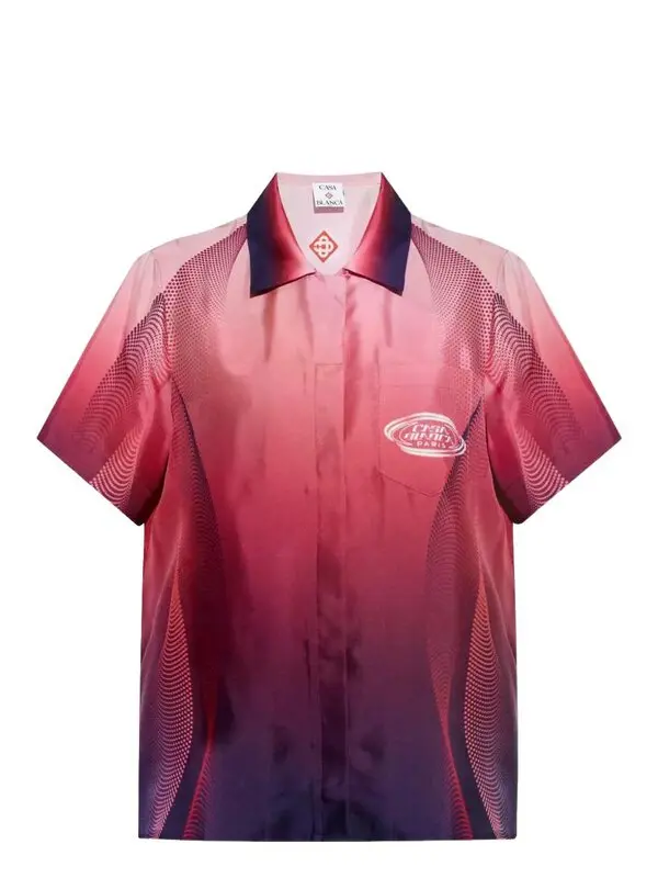 Casablanca Gradient-effect Polo Shirt - Pink