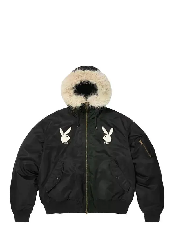 Supreme X Playboy Logo-appliqué Jacket - Black