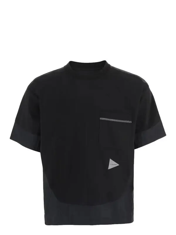 AND WANDER Short-sleeved Pocket T-shirt - Black