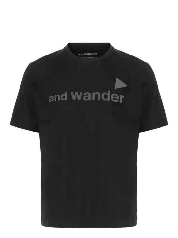 AND WANDER Short-sleeve T-shirt - Black