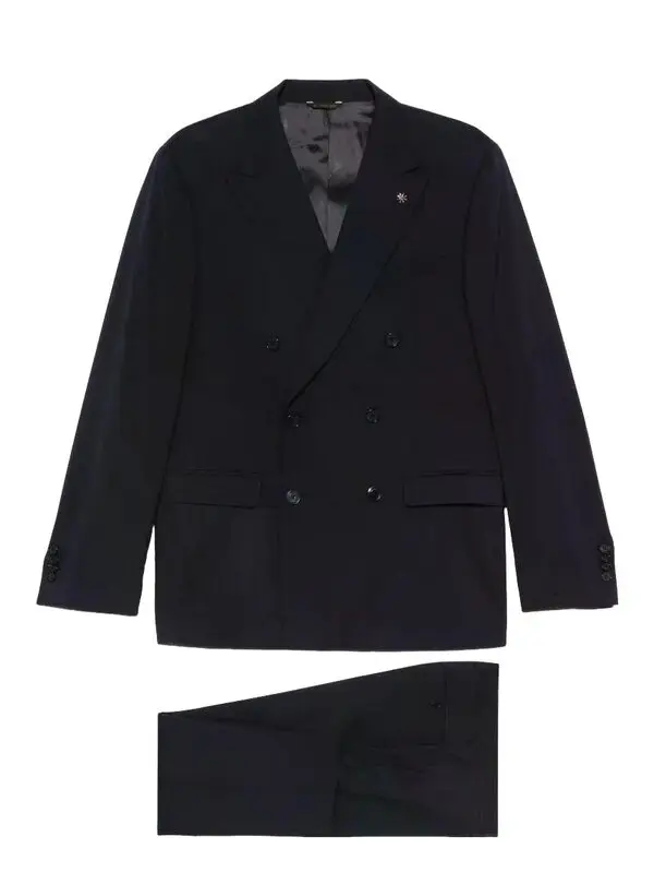 MANUEL RITZ Double-breasted Suit - Blue