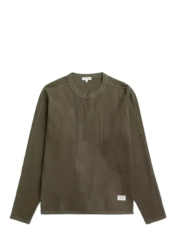Norse Projects Stevns Long-sleeved Cotton T-shirt - Green