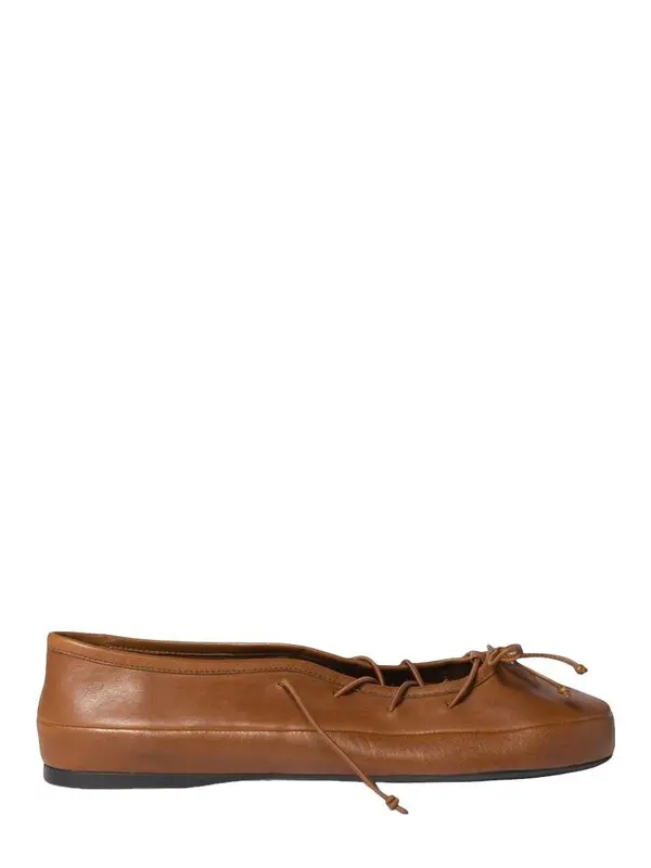 Miu Miu Nappa Leather Ballerinas - Oak