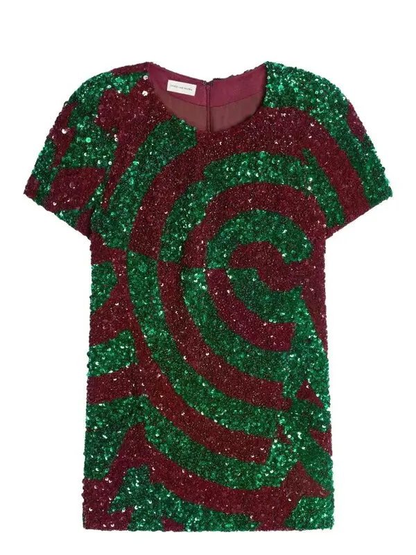 Dries Van Noten Sequinned Top - Red