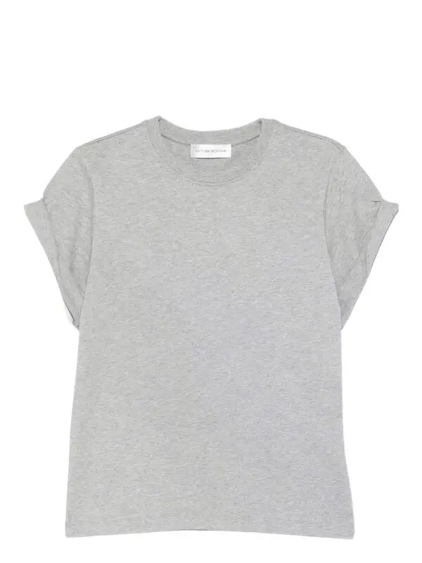 Victoria Beckham Cuffed Sleeve T-shirt - Grey