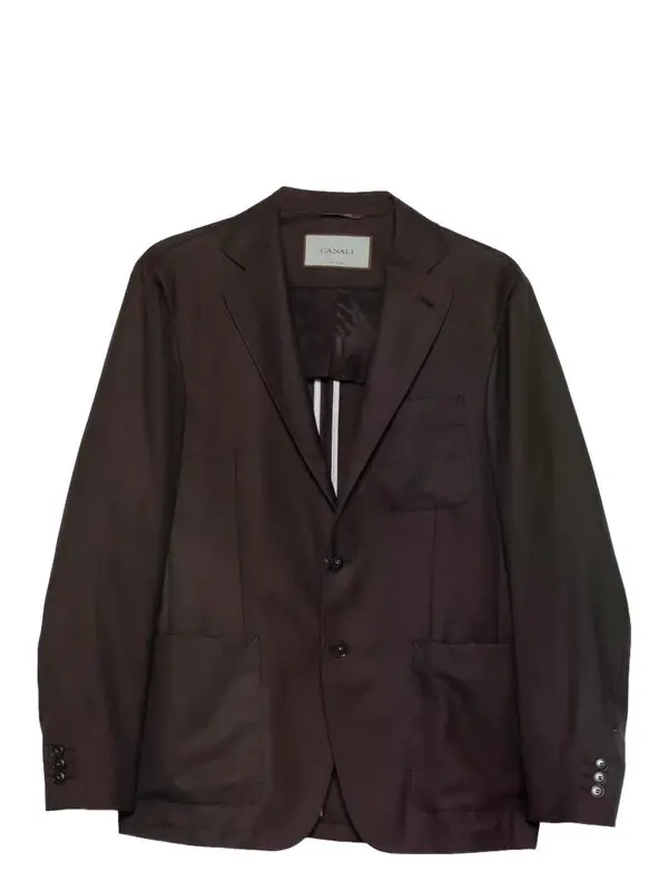 Canali Single-breasted Blazer - Brown