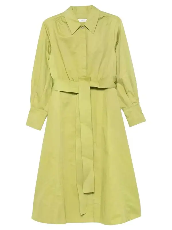 JOSEPH Ziane Belt Midi Shirt Dress - Green