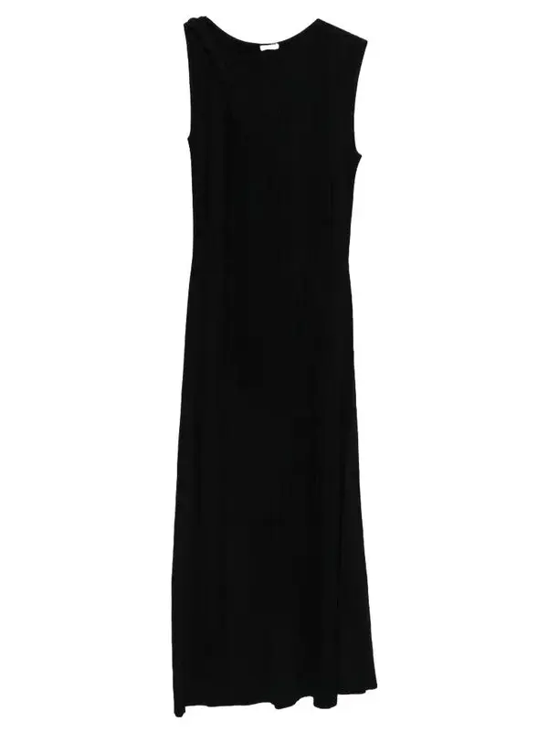 JOSEPH Arty Plissé Knit Midi Dress - Black