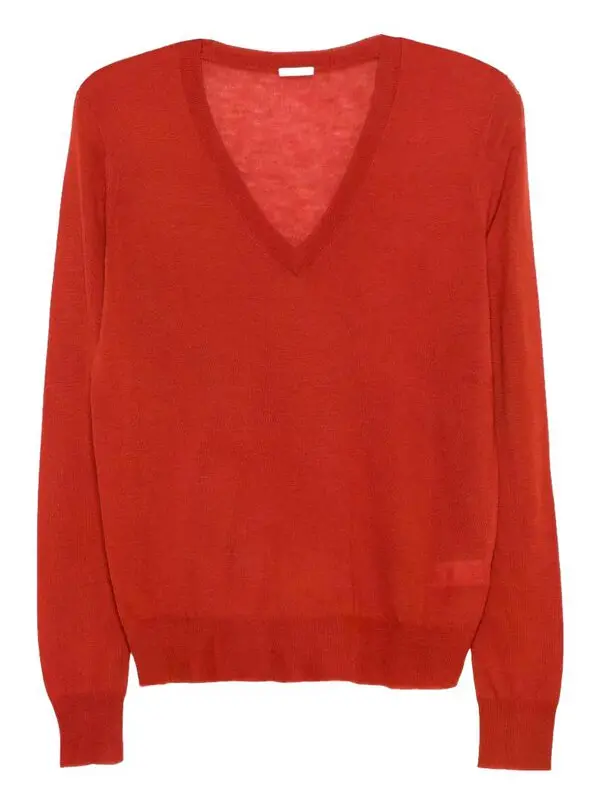 JOSEPH V-neck Cashmere Sweater - Red