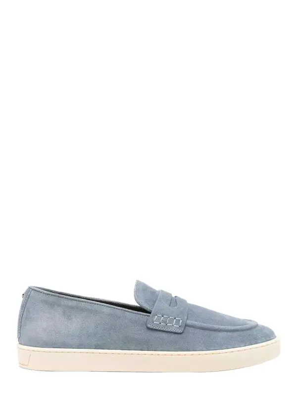 Canali Penny-strap Loafers - Blue