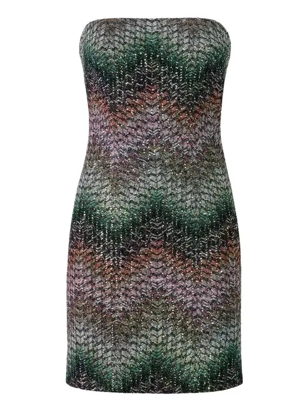 Missoni Zigzag Mini Dress - Blue
