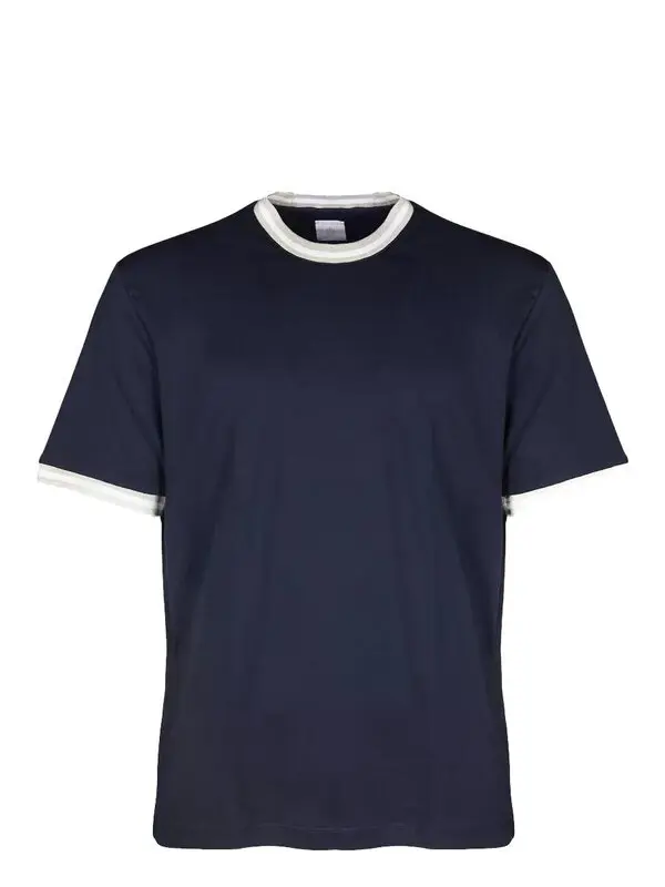 Eleventy Trimmed T-shirt - Blue