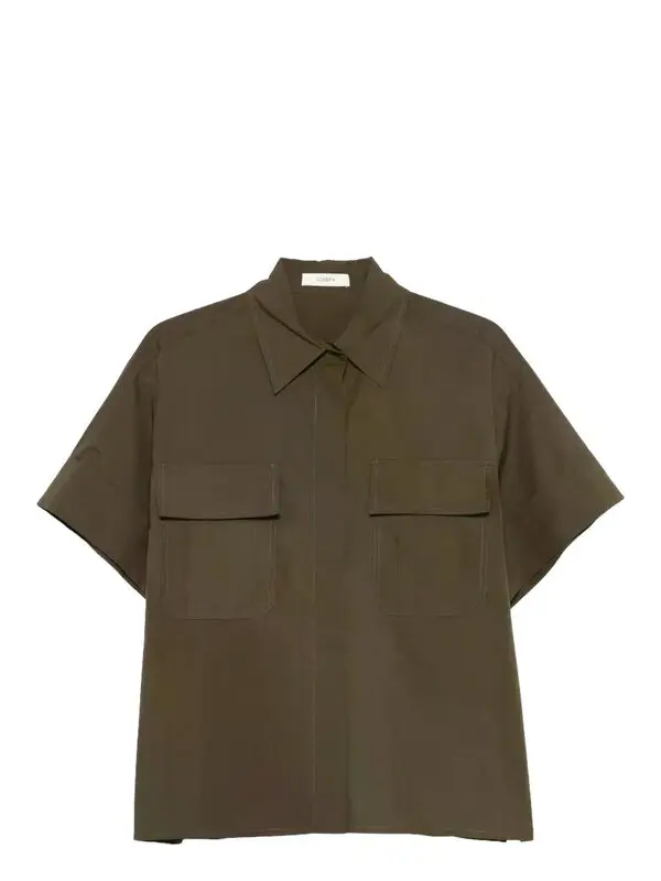 JOSEPH Pocket Poplin Shirt - Green