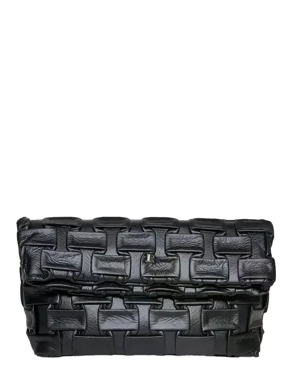John Richmond Woven Clutch Bag - Black